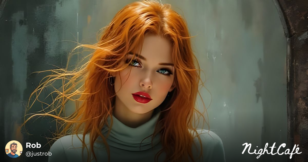 Copper against jade / she carries rust as bright hair / decay blooms alive