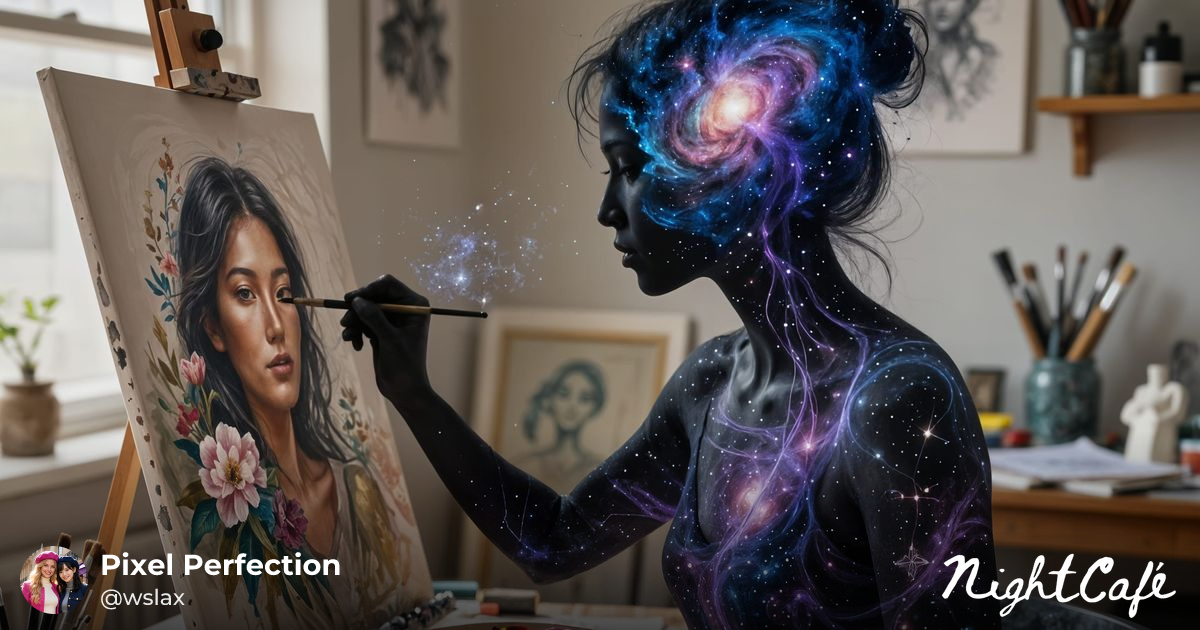 Open Prompt #38: Immersed - Cosmic Self-Portrait Painting b...