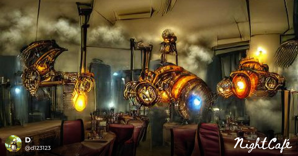 An elegant steampunk restaurant - Elegant Steampunk Restaura...