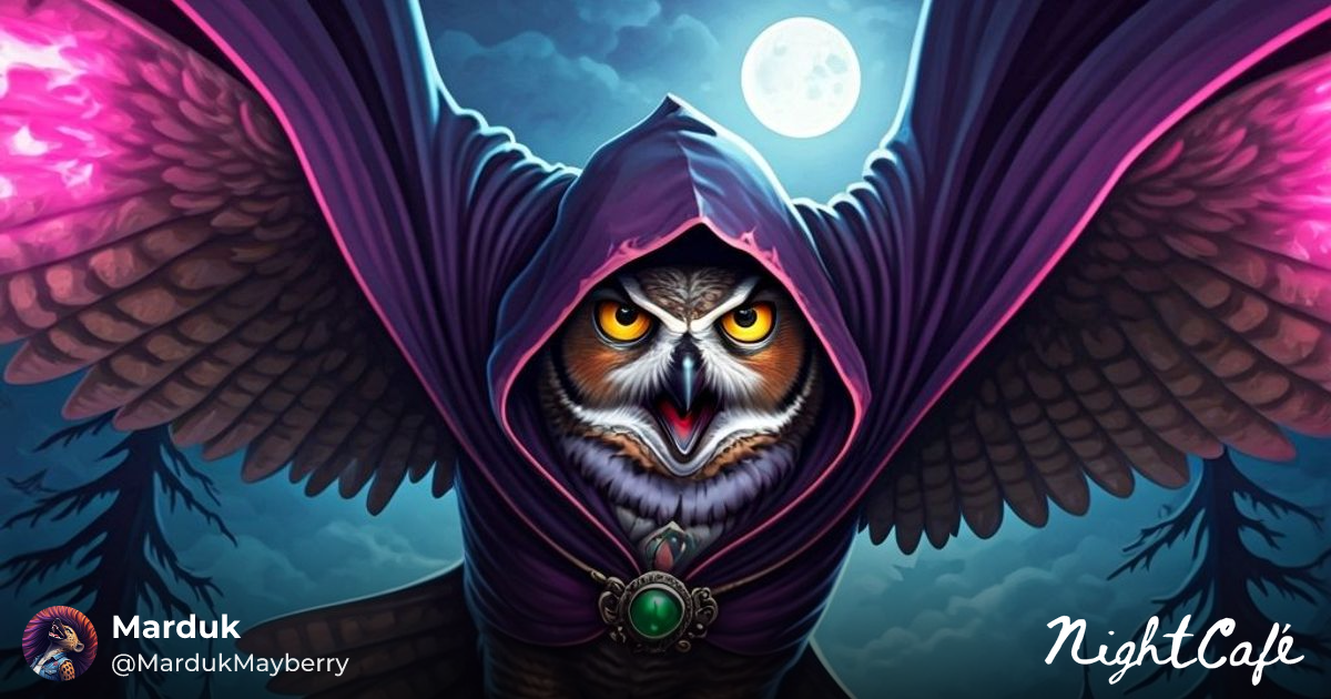 Dookie the Mage - Great Horned Owl Warlock in Dark Fantasy S...