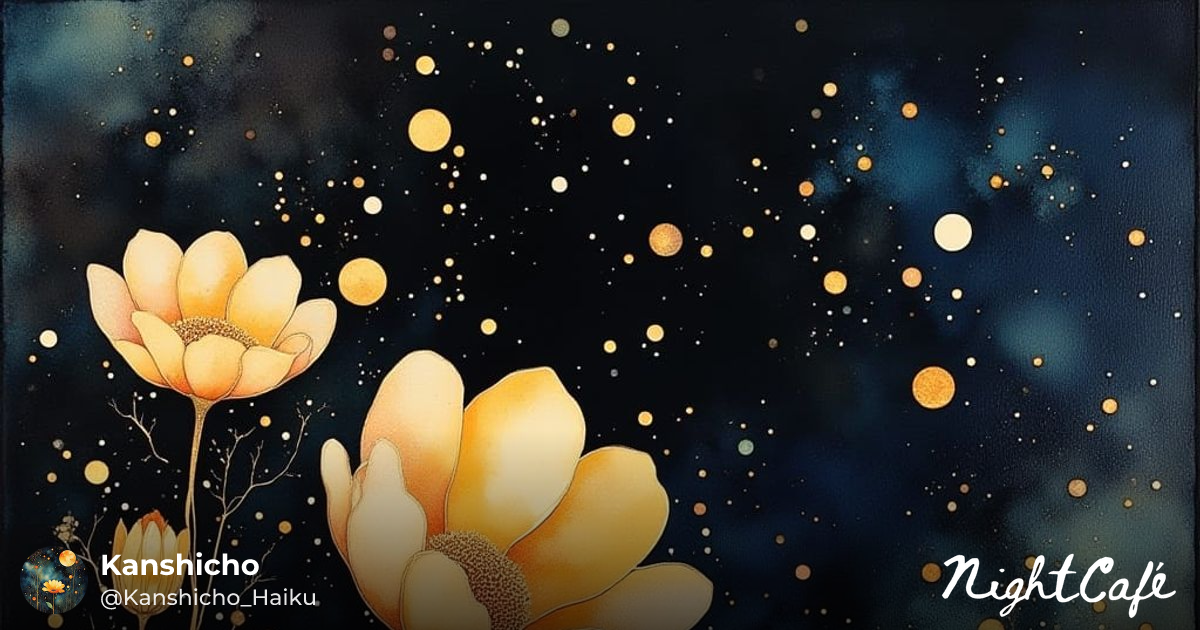 #0019 - Minimalist Japanese Haiku Art with Lonely Flower