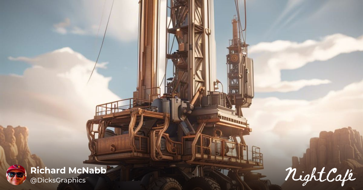 Drilling rig in the desert - Desert Drilling Rig in Cinemati...