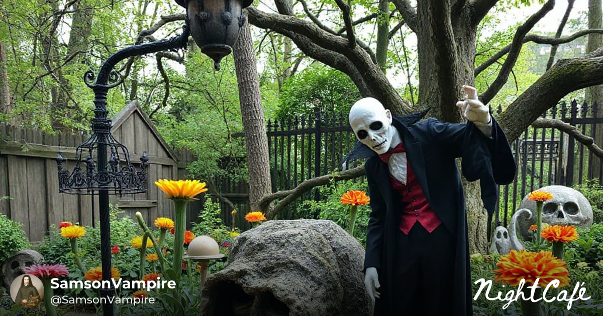 Surreal Vampire Garden Inspired by Grotesque Horro... - AI Art