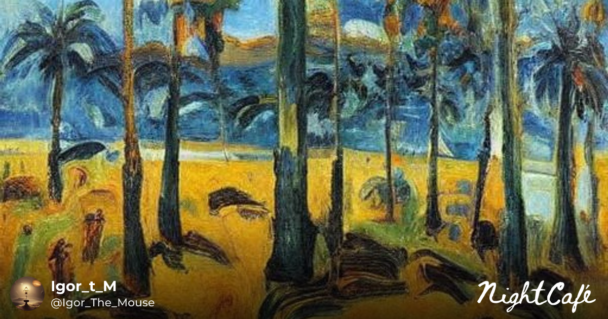 Palm Trees on Andromeda: Expressionist Alien Lands... - AI Art