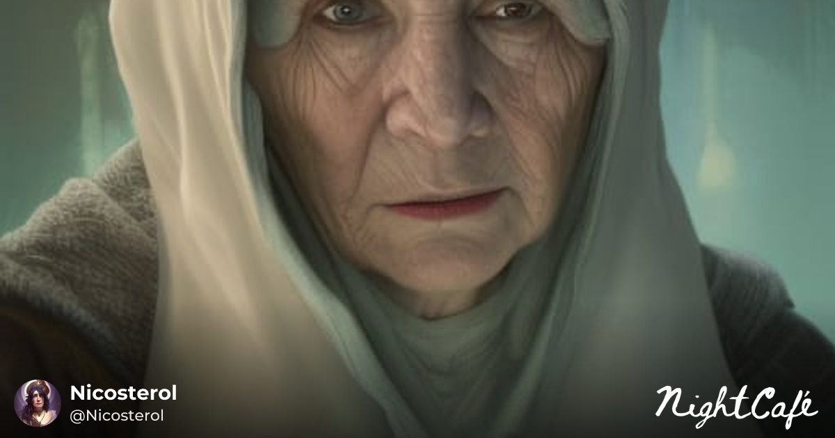 Old healer - Old Witch Healer Portrait in Fantasy Art Style