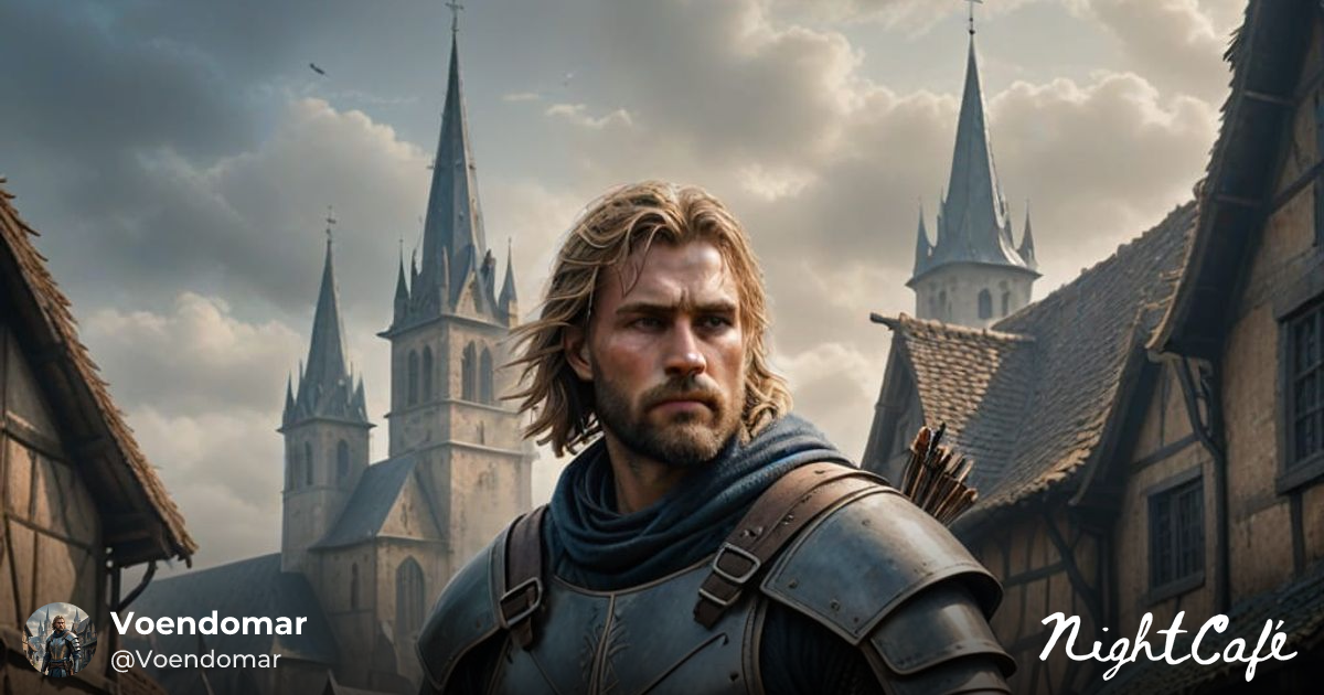 Planning his next move - Gritty Fantasy Warrior in Weathered...