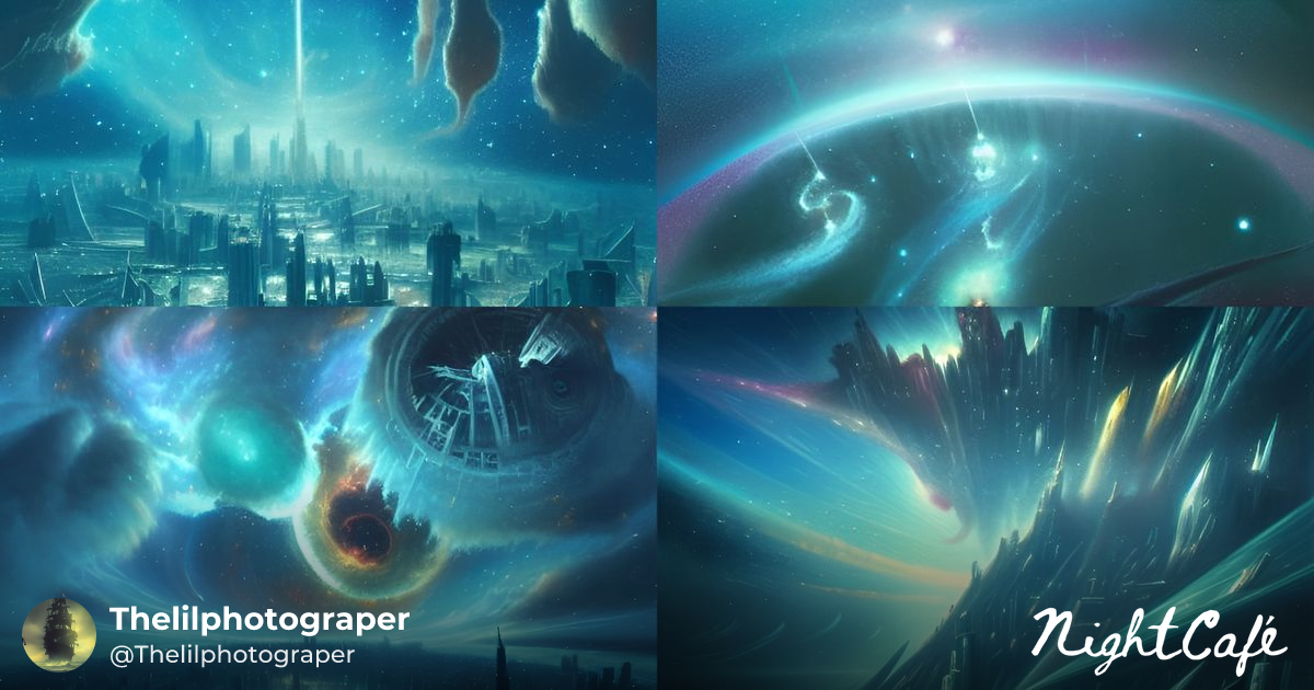 Reality warps - Epic Orbital City in Deep Space Concept Art