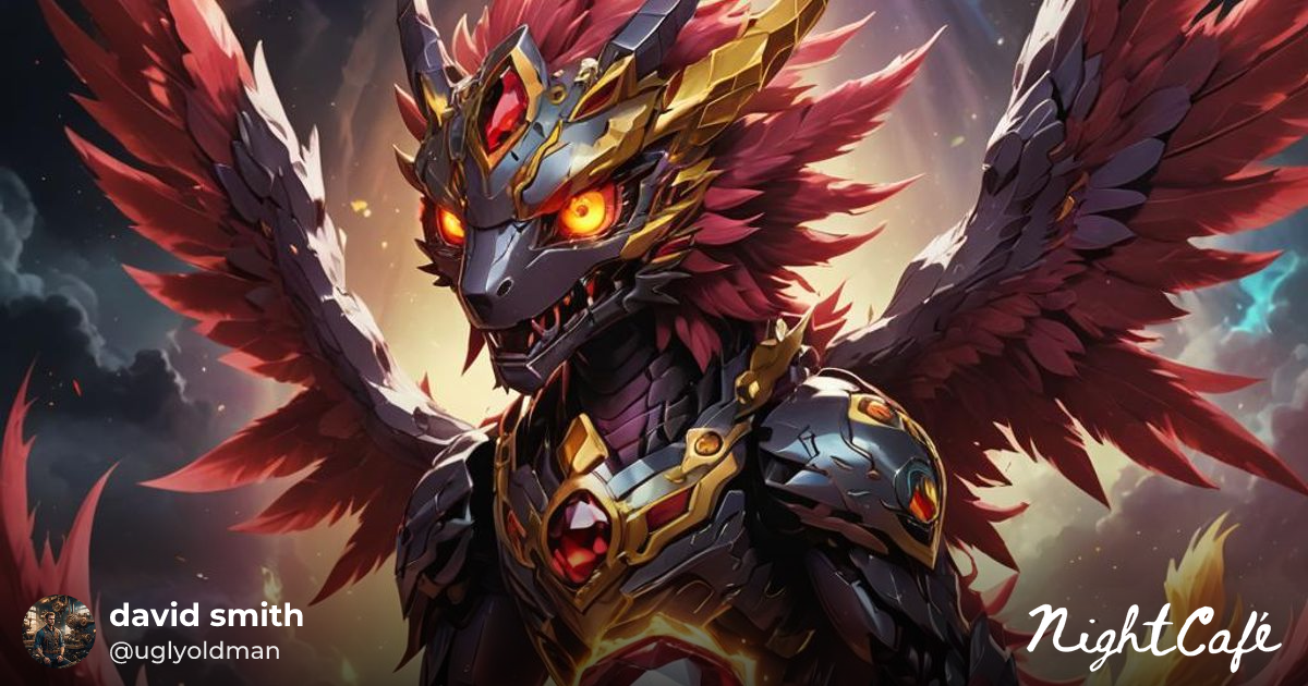 Digital Art of Digimon Holding Enchanted Dark Red ... - AI Art