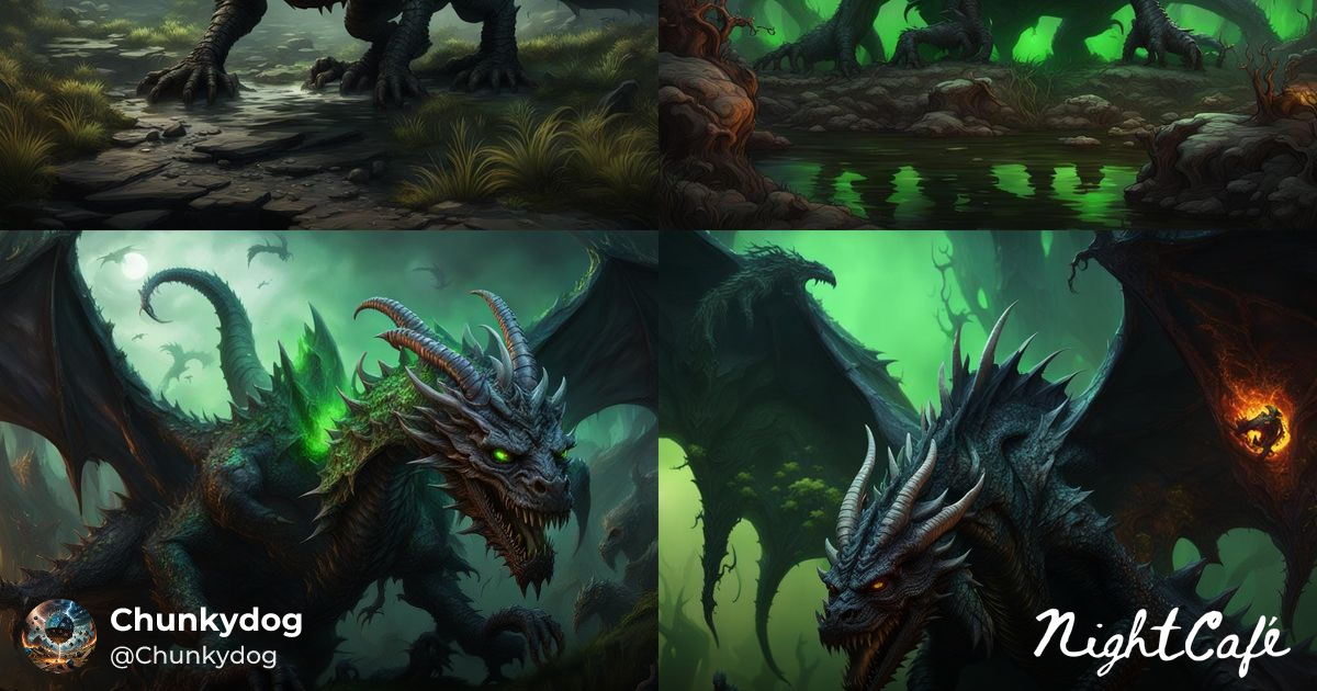 Char, the undeath - Undead Black Dragon Zombie Lord in Toxic...