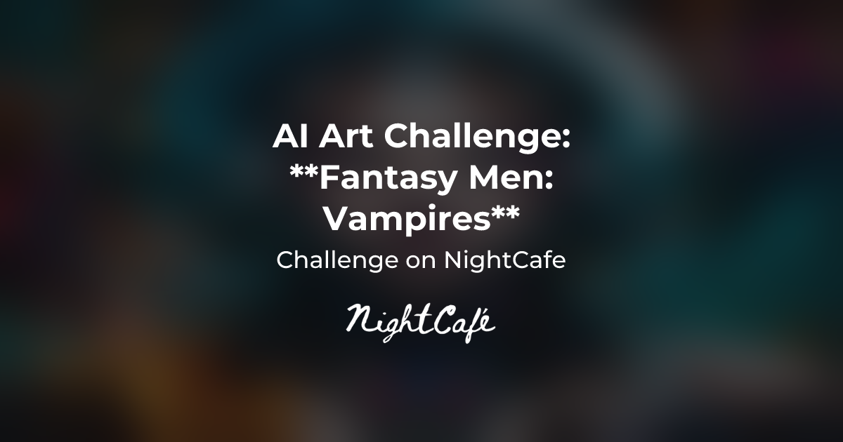 Challenge Results for **Fantasy Men: Vampires** - NightCafe