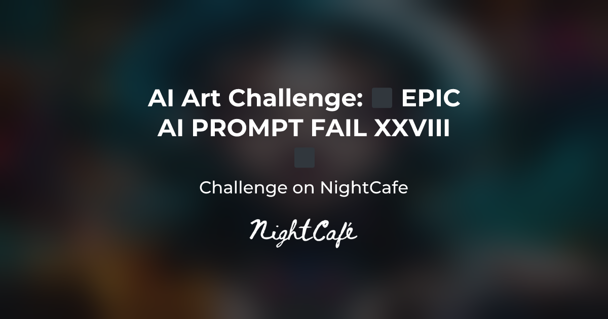 Challenge Results for ️ EPIC AI PROMPT FAIL XXVIII ️ - NightCafe Creator