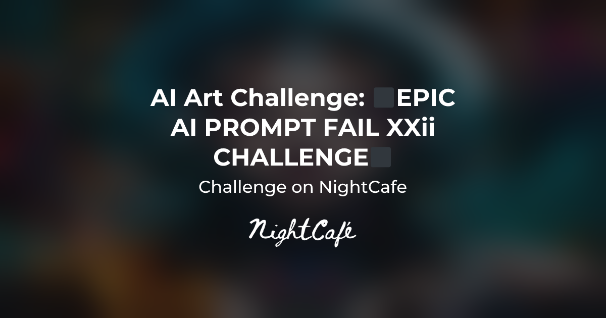 Challenge Results for ️EPIC AI PROMPT FAIL XXii CHALLENGE ️ - NightCafe