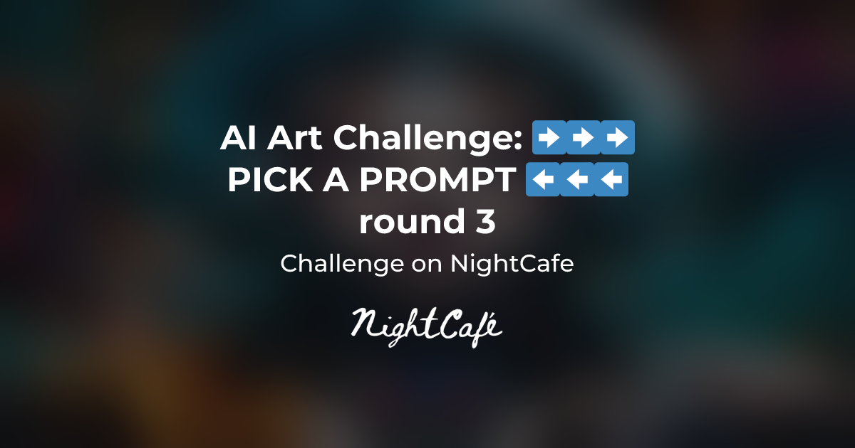 Challenge Results for ️ ️ ️ PICK A PROMPT ⬅️⬅️⬅️ round 3 - NightCafe