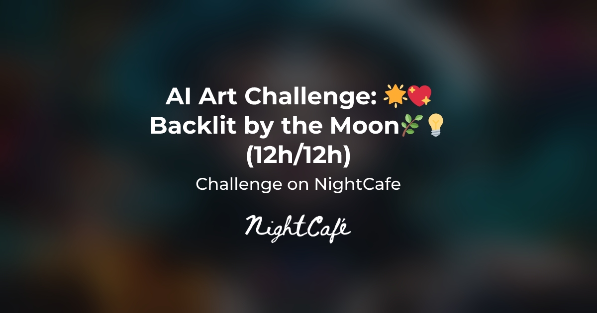 Challenge Results for 🌟💖Backlit by the Moon🌿💡(12h/12h) - NightCafe