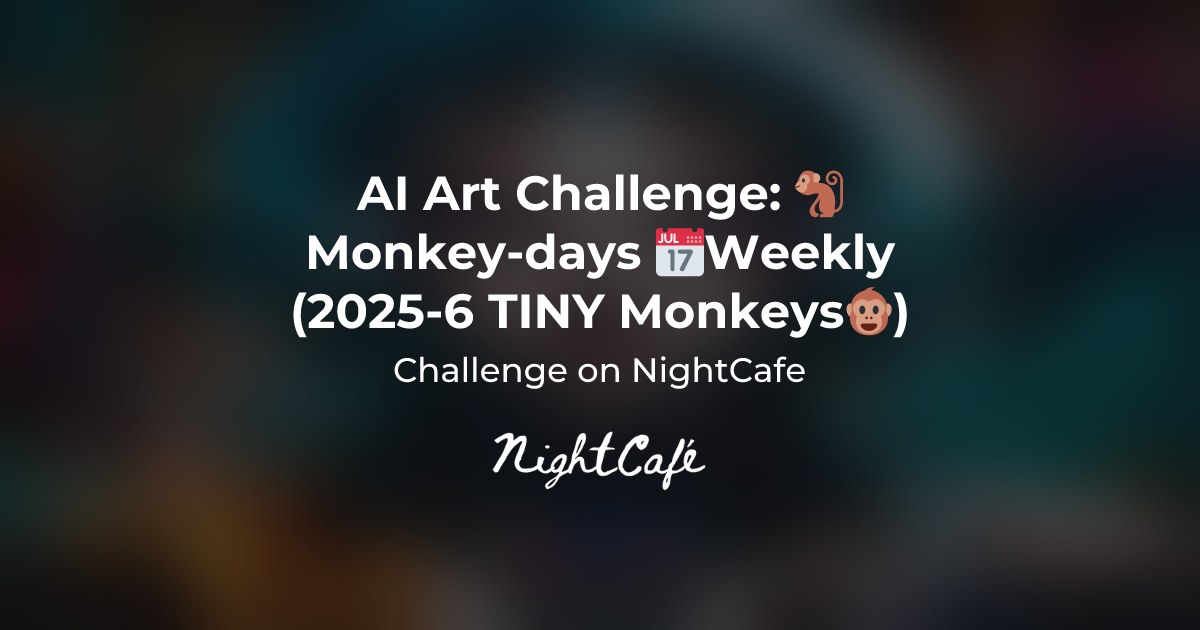 Challenge Results for 🐒Monkey-days 📅Weekly (2025-6 TINY Monkeys🐵) - NightCafe