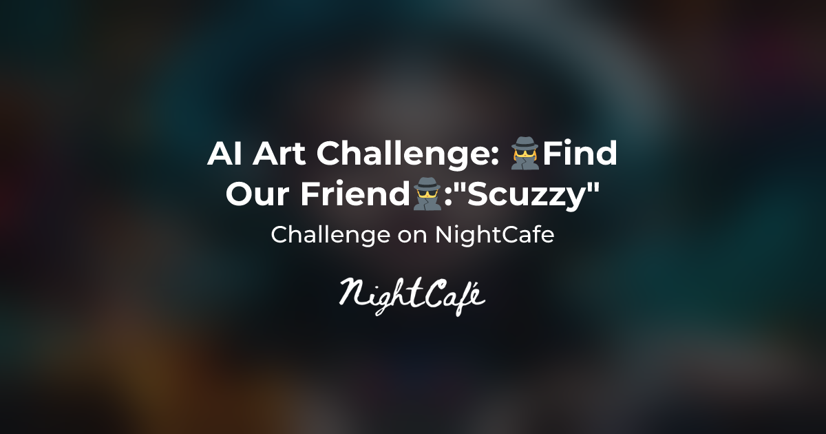 Challenge Results for 🕵️‍♀️Find Our Friend🕵️‍♂️:"Scuzzy" - NightCafe