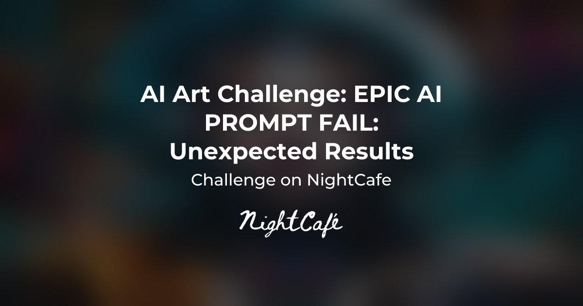 Challenge Results for EPIC AI PROMPT FAIL: Unexpected Results - NightCafe
