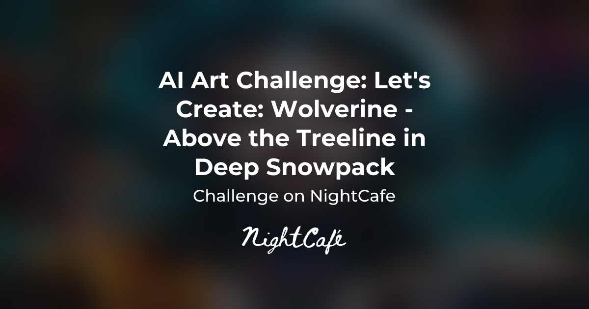 Challenge Results for Let's Create: Wolverine - Above the Treeline in ...