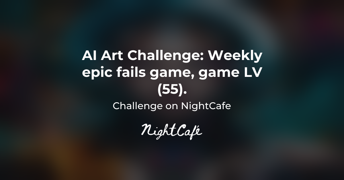Challenge Results for Weekly epic fails game, game LV (55). - NightCafe